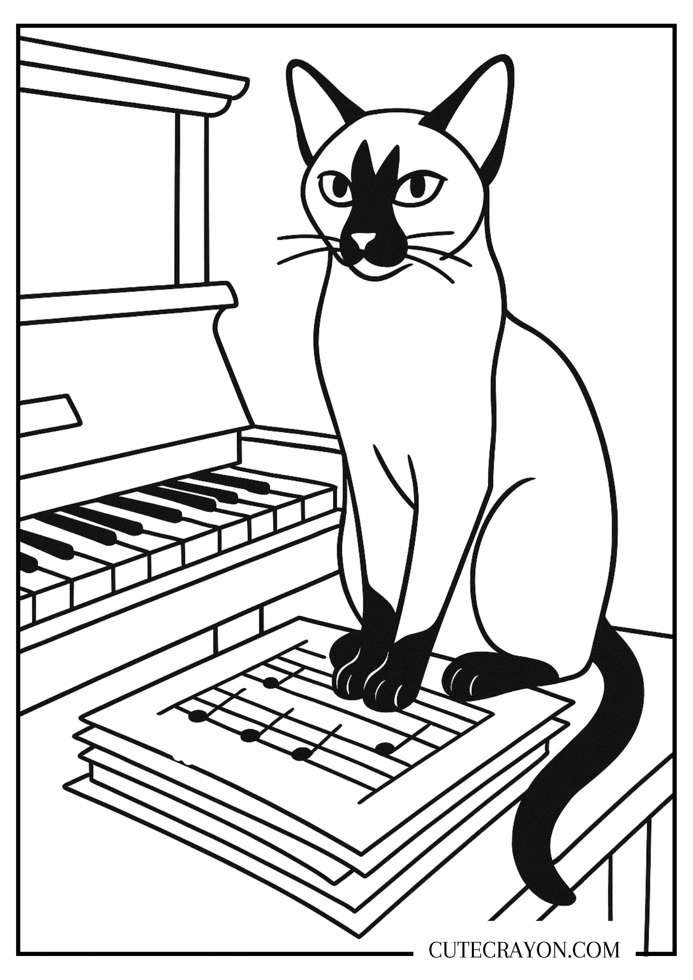 25 Siamese Cat Coloring Pages | Free Printable Downloads