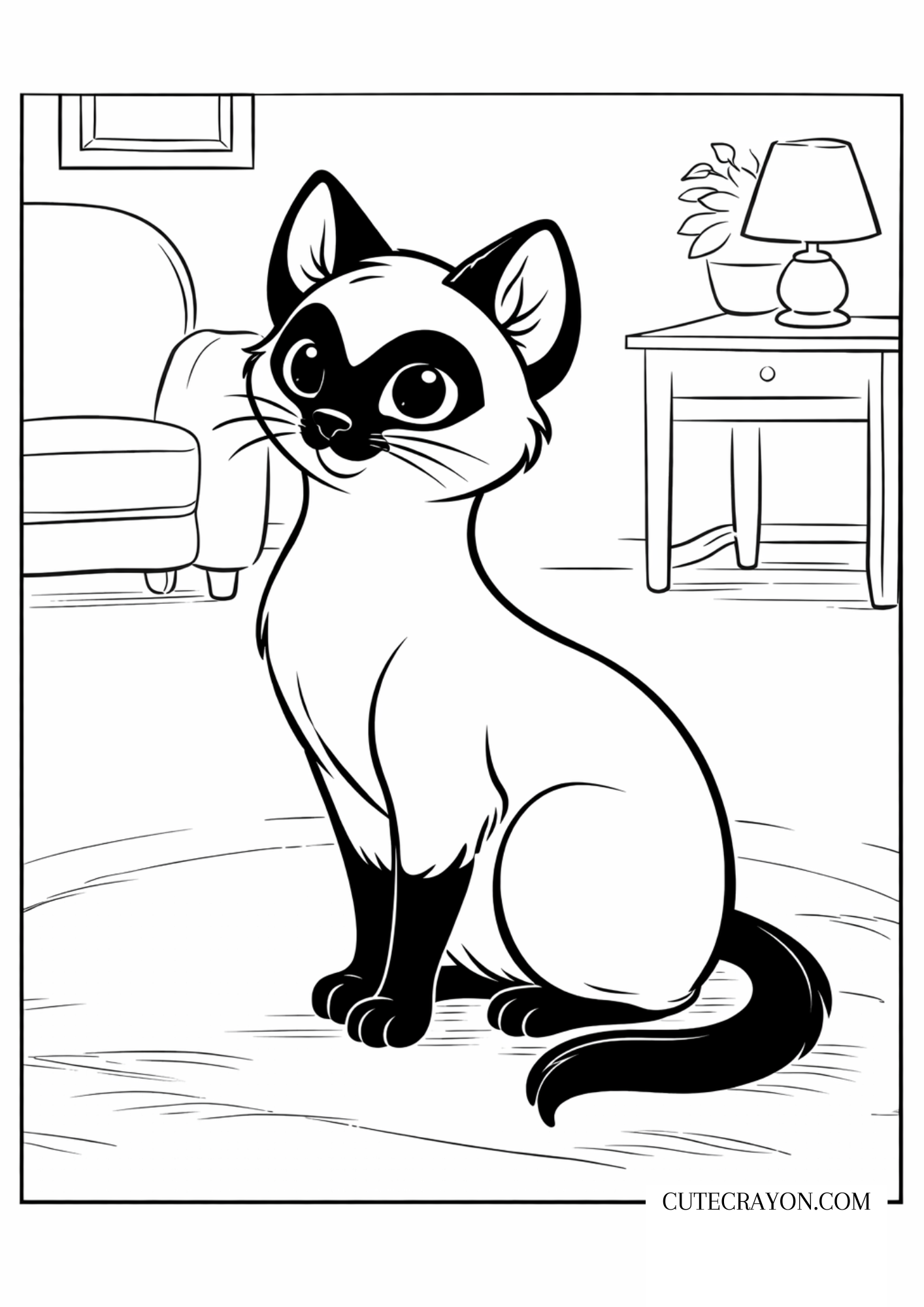 25 Siamese Cat Coloring Pages | Free Printable Downloads