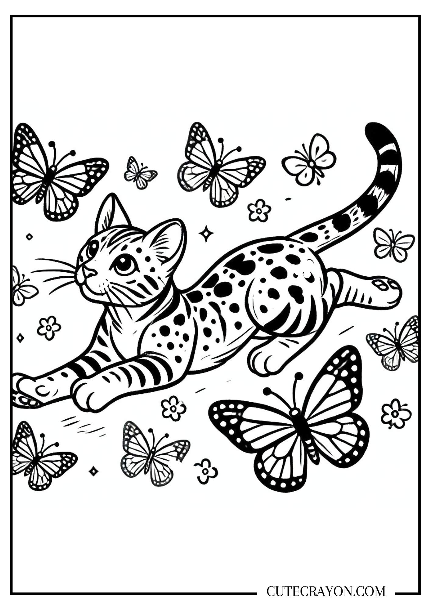 25 Bengal Cat Coloring Pages | Free Printable Downloads