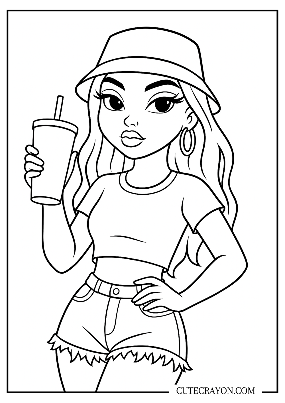 Free Baddie Coloring Pages (47 Printables with Cool Baddie Girls)