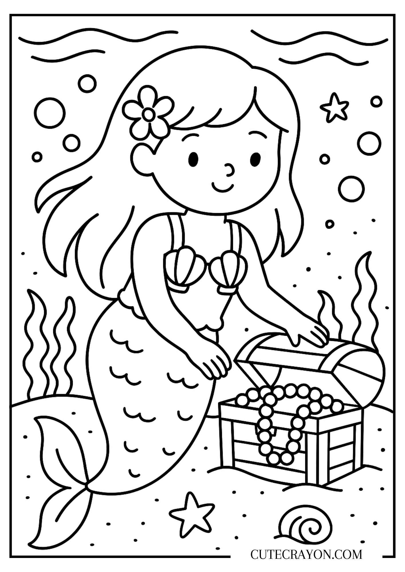 31 Mermaid Coloring Pages (Free Printables - NEW 2025 sheets)