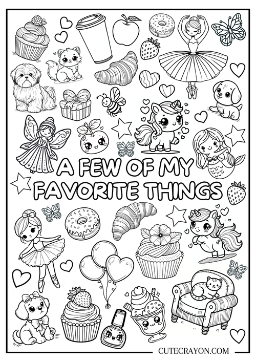 Preppy Coloring Pages | Free Printable PDFs to Download