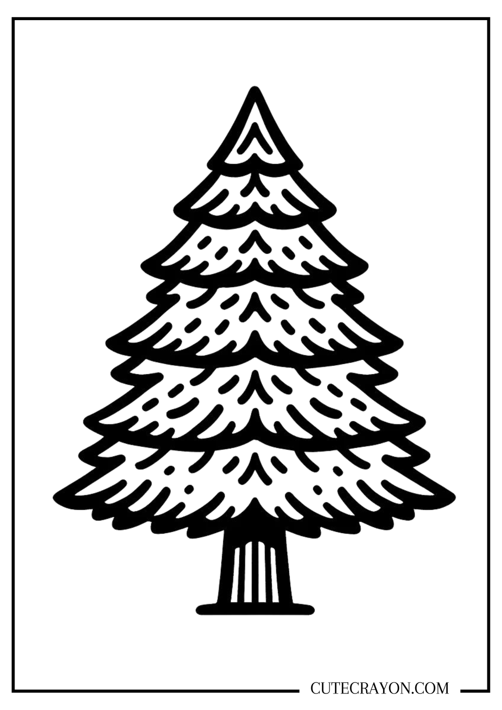 21 Christmas Tree Coloring Pages (Free Printables)