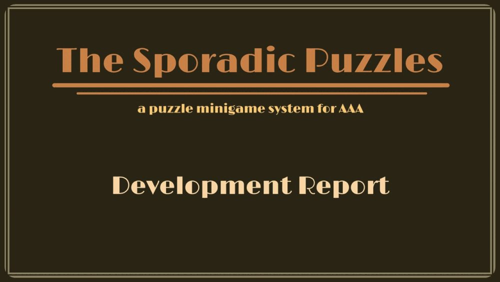 The Sporadic Puzzles — Raph Makes Games