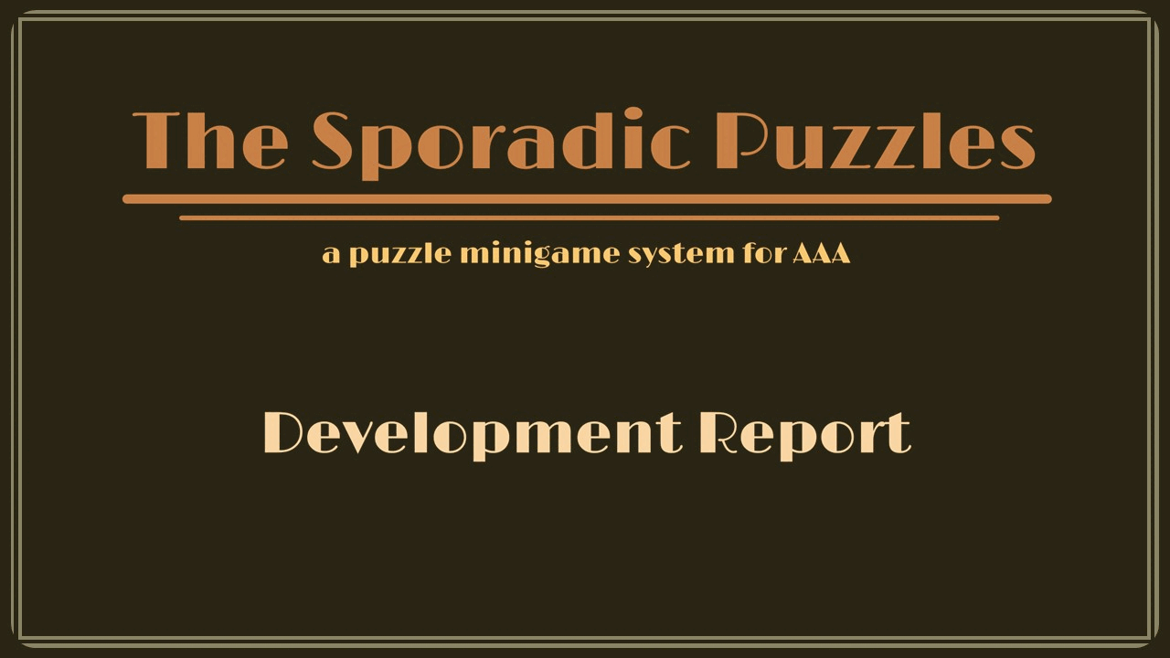 The Sporadic Puzzles — Raph Makes Games