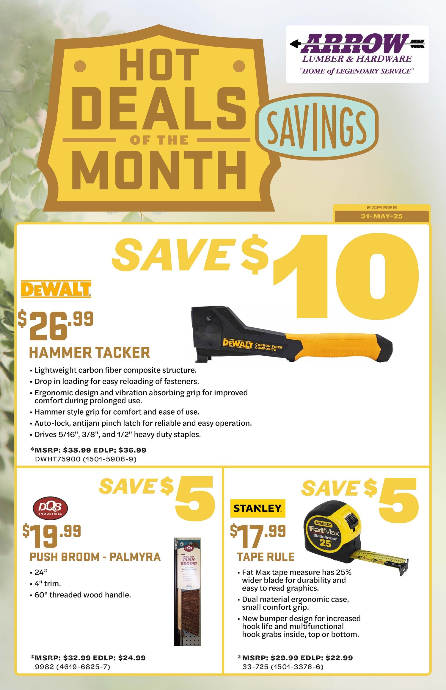 Specials — Arrow Lumber