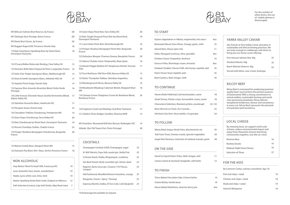 81Bay Menu — Baix