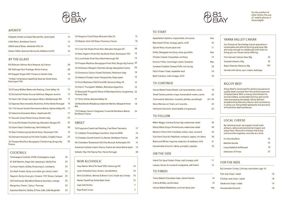 81Bay Menu — Baix