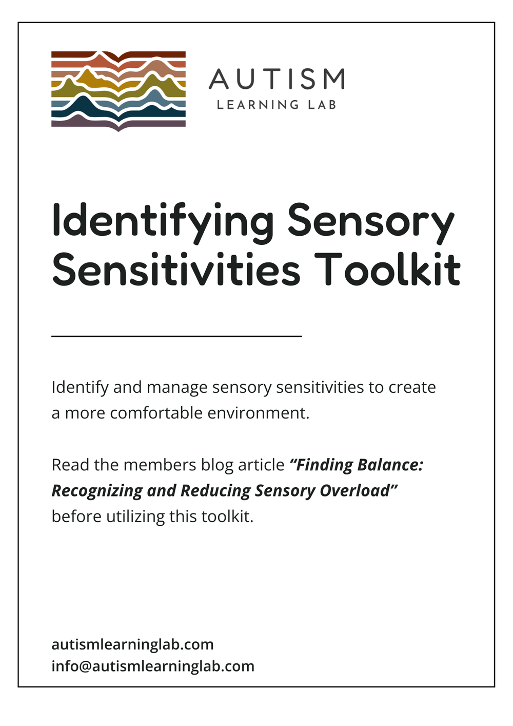 Sensory Sensitivities Toolkit for Autism | Practical Tools & Insights ...