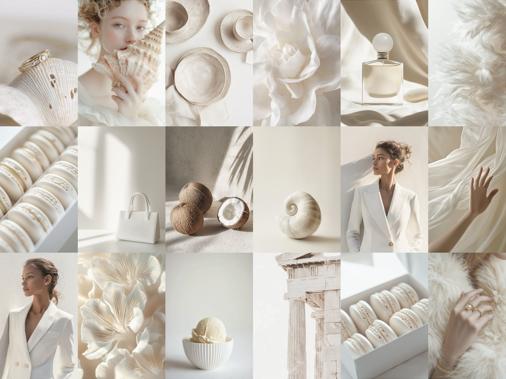 12 Aesthetic Chic Feminine Neutral Tones Lifestyle Stock Image ...