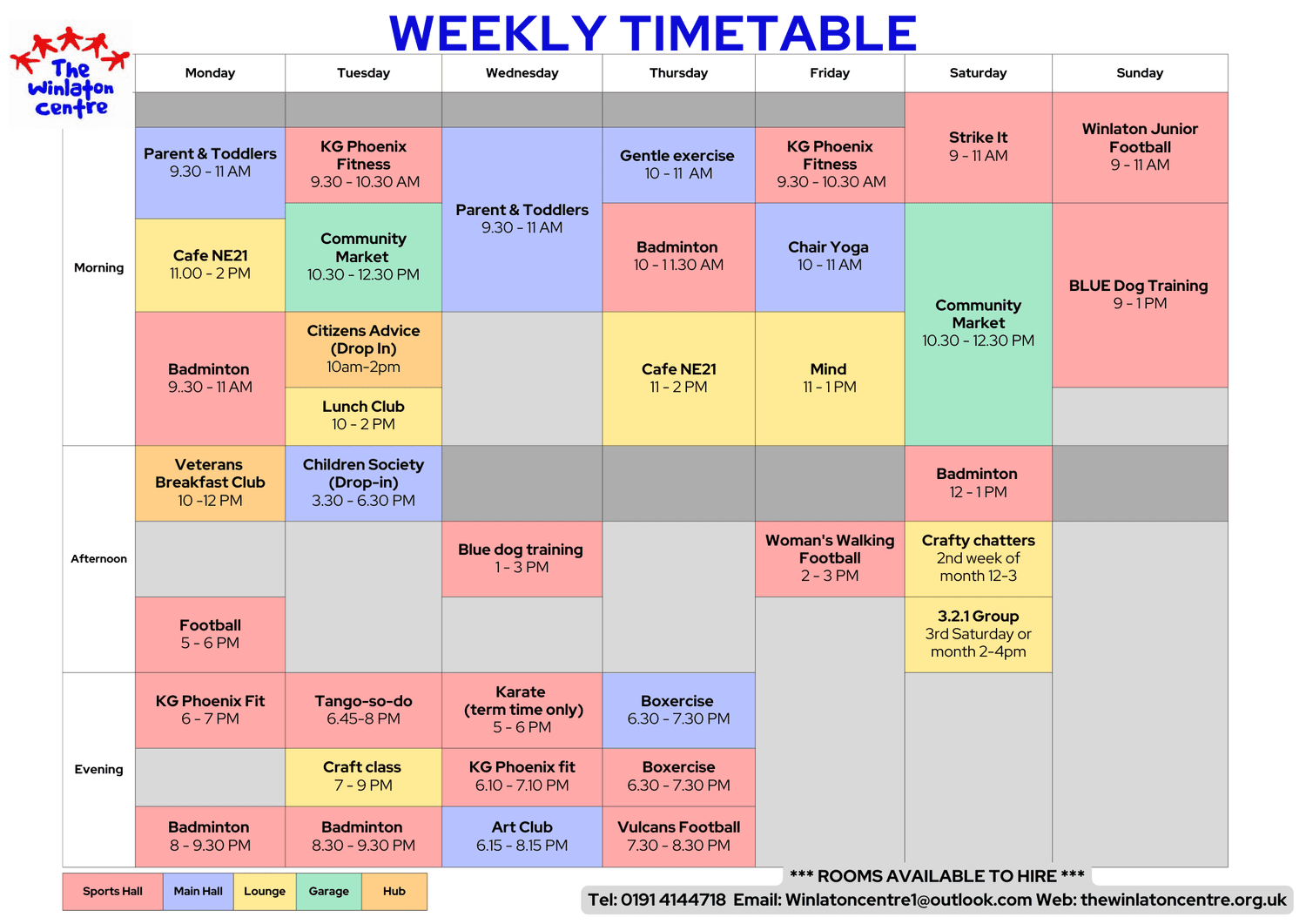 What's On — The Winlaton Centre