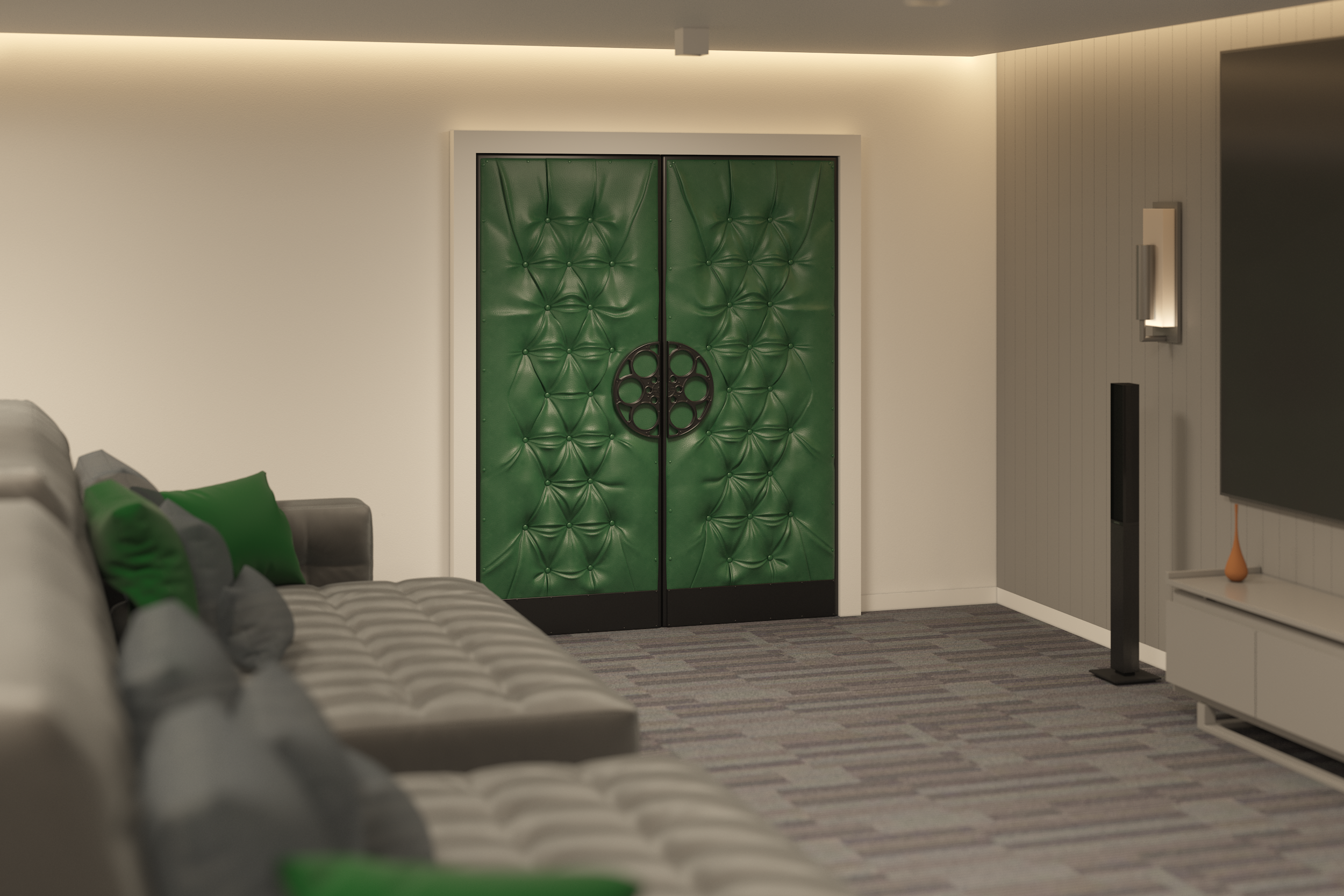 Home Movie Theater Doors — Logan's Palette