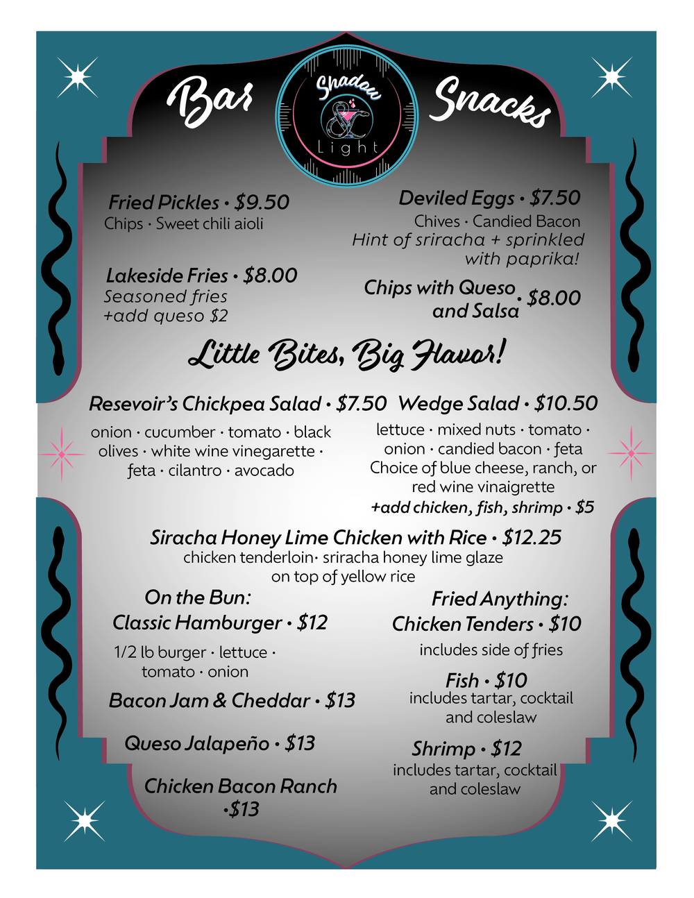 Menu — Shadow & Light