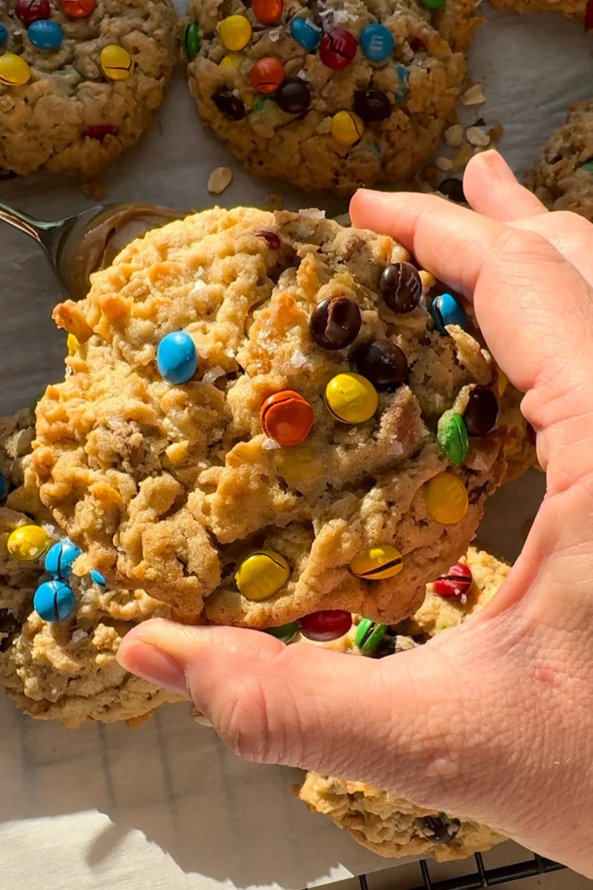 Gigantic Monster Cookies - Salty and Sweet Peanut Butter Oatmeal ...