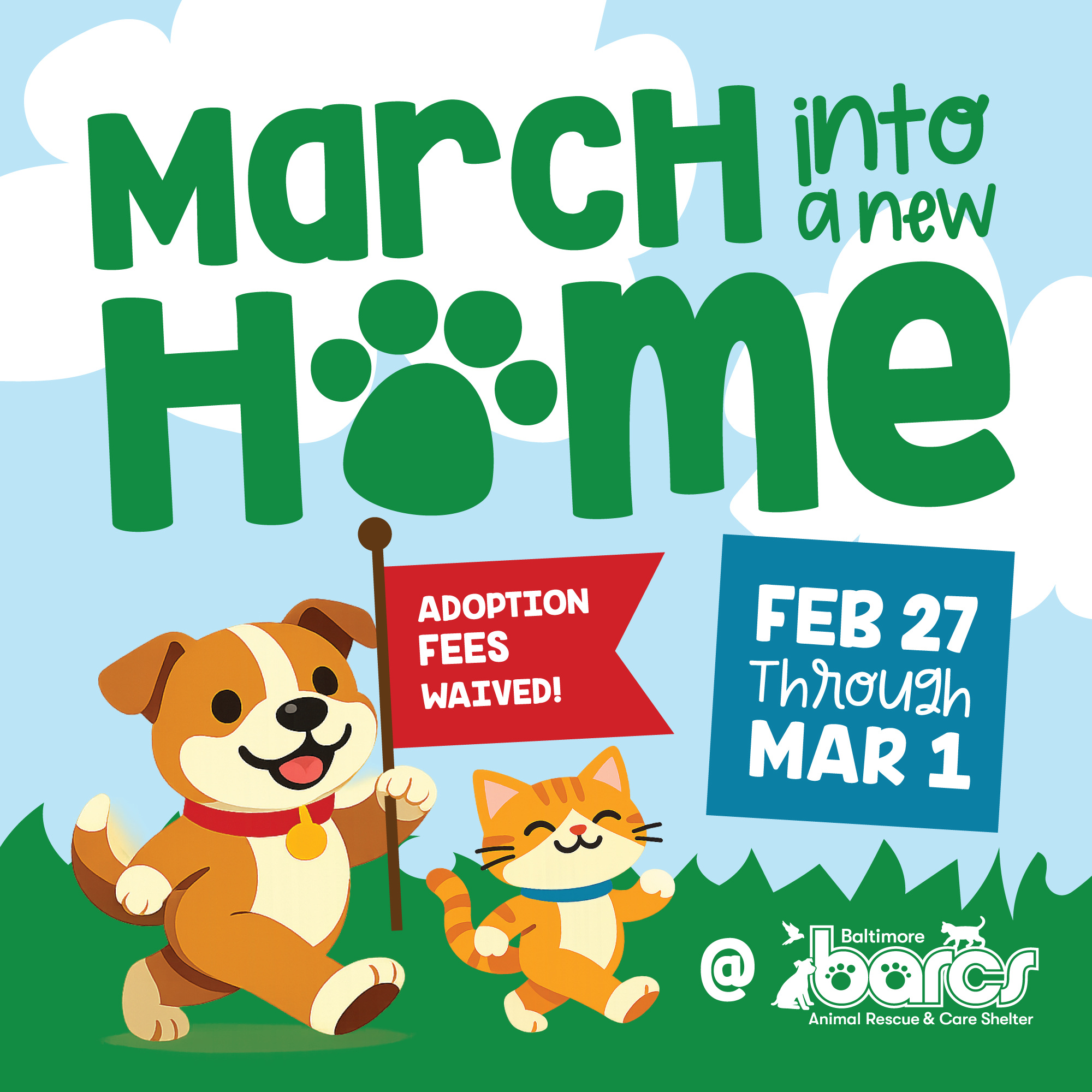 March into a New Home Adoption Event at BARCS — Baltimore Animal Rescue ...