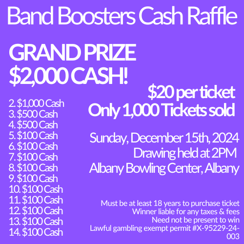 Band Boosters — Albany Band