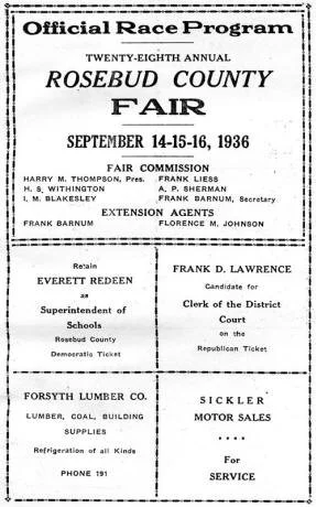 Rosebud County Fairgrounds & Fair History — Rosebud Treasure County Fair