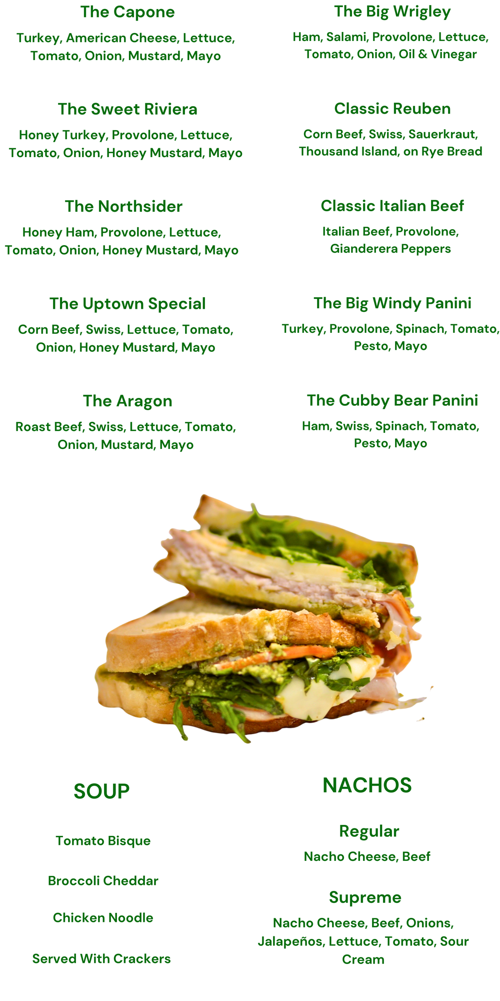 Menu — Uptown Deli
