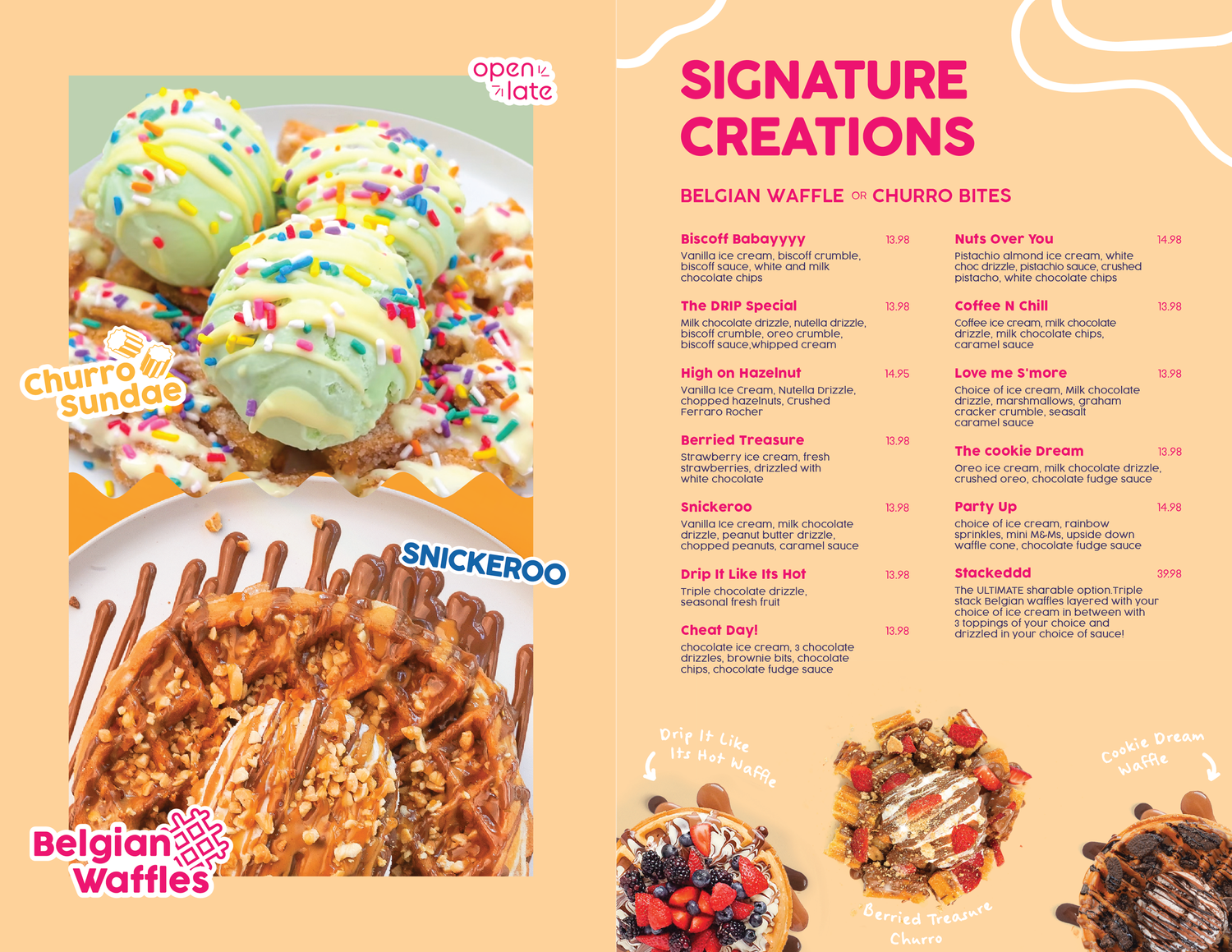 HOUSTON MENU — DRIP DESSERT