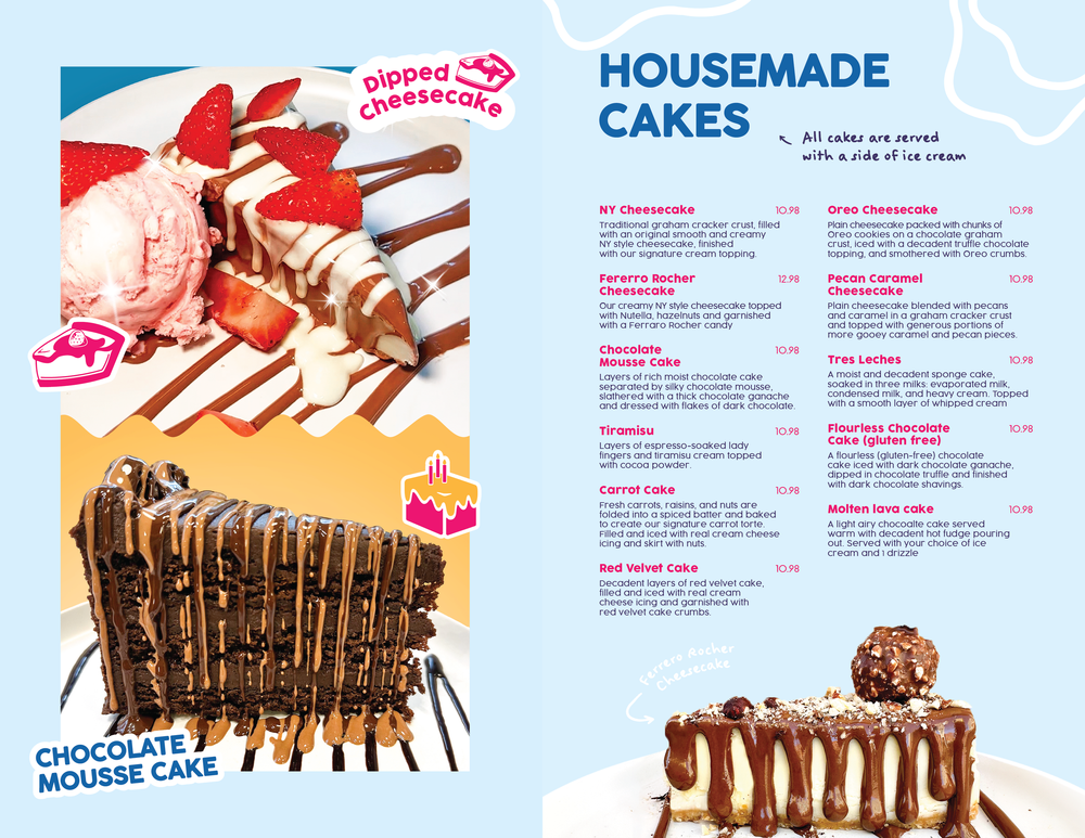 HOUSTON MENU — DRIP DESSERT