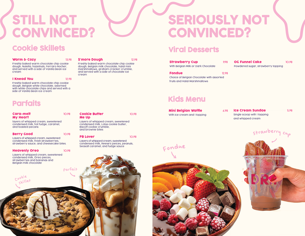 HOUSTON MENU — DRIP DESSERT