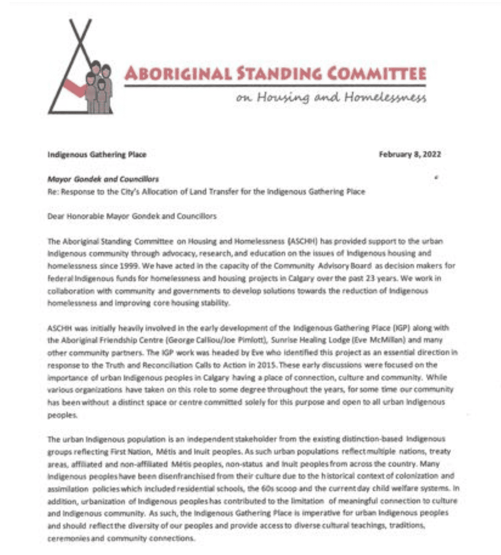 Services 1 — Indigenous Gathering Place Society of Calgary