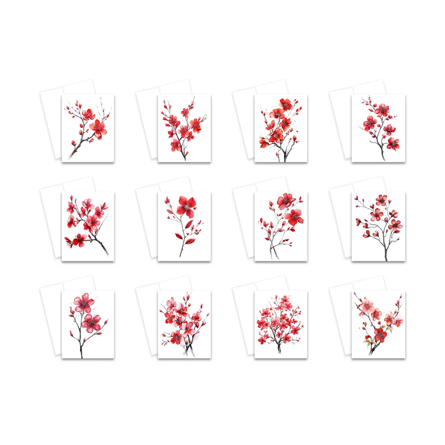 Assorted Floral Humming Bird Notecards - All Occasion Cards, Blank ...