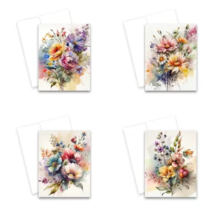 Assorted Wild flower Notecards, Assorted Cards with Envelopes All ...