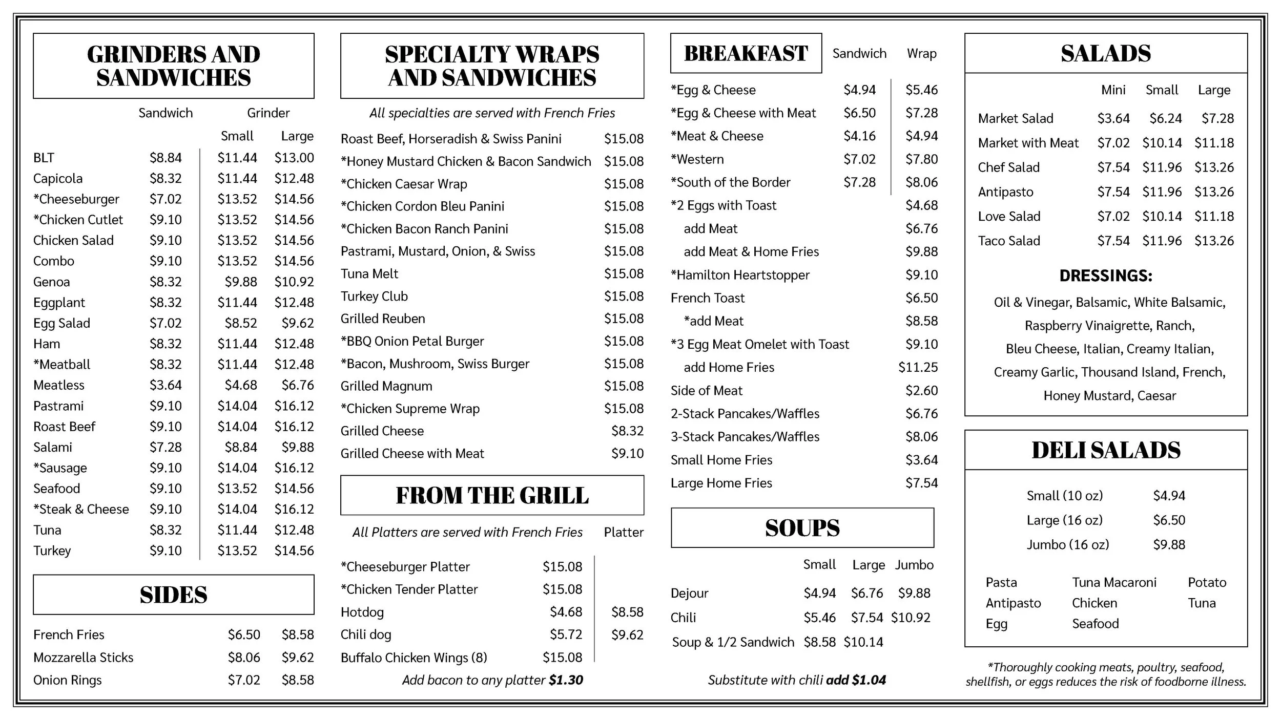 Market Menu — Hamilton Food Truck
