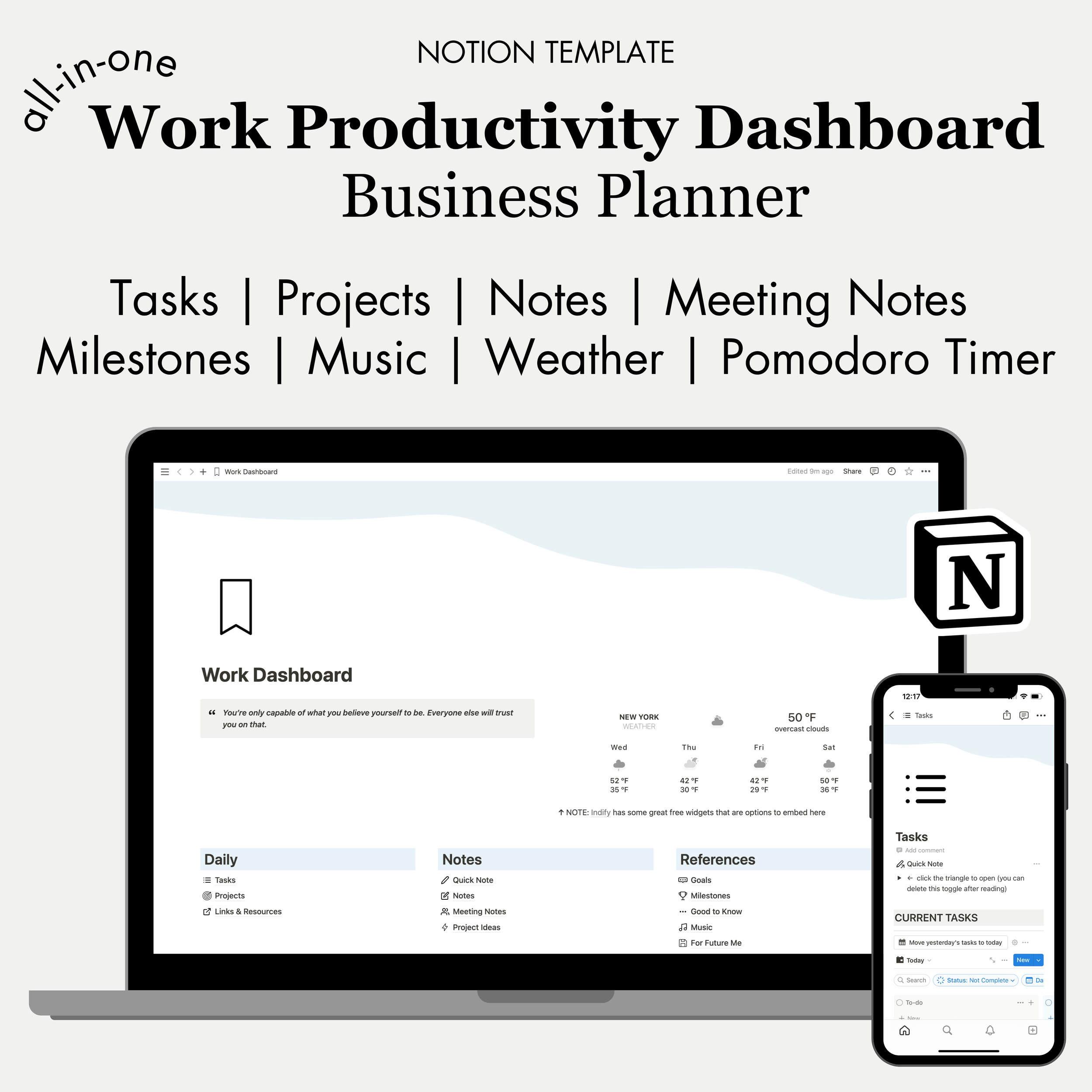Task Management Dashboard | Notion Template — Sincerely, Adri