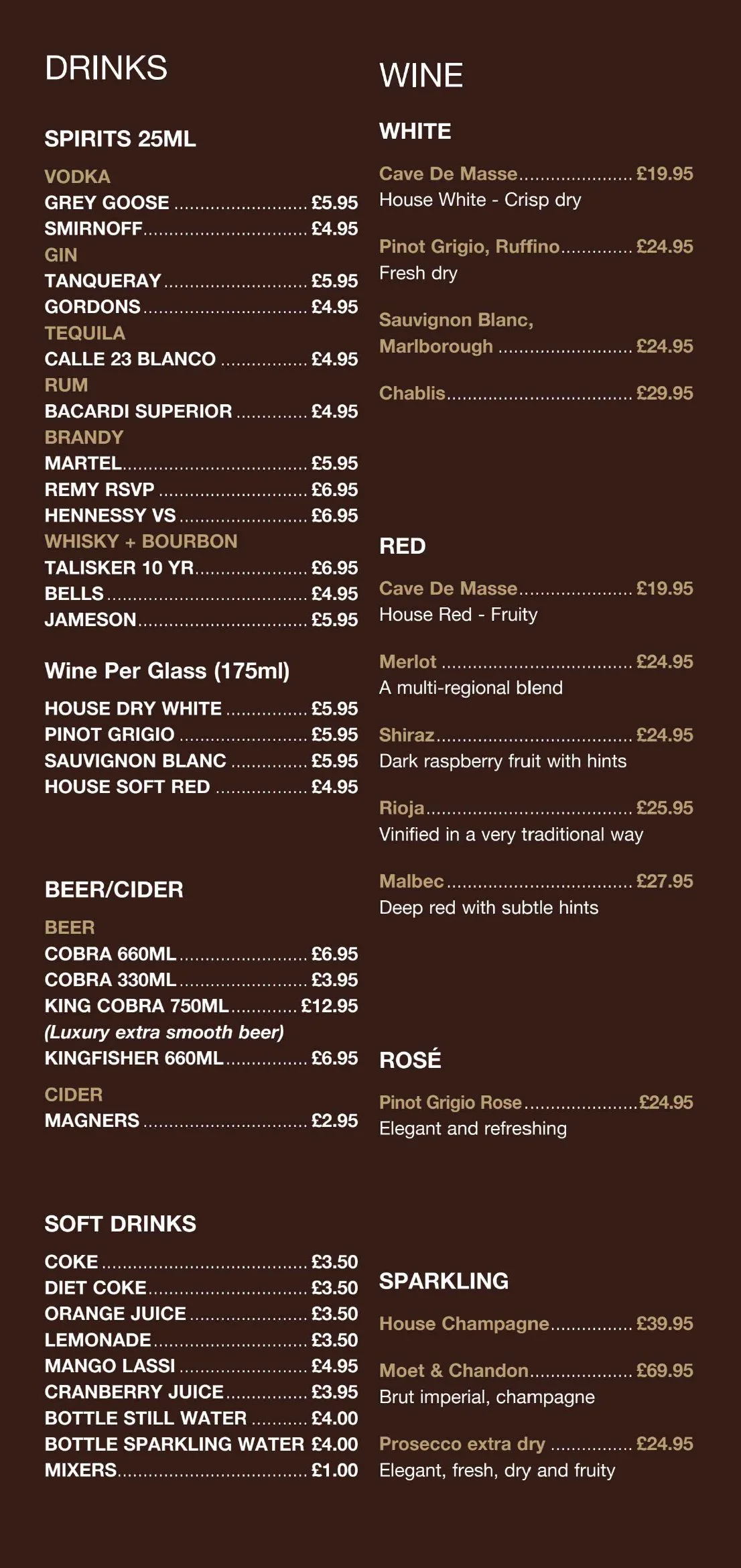 View our Fab Menu at Jaipur Restaurant - Award Winning Indian ...