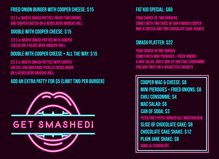 MENU — Get Smashed!