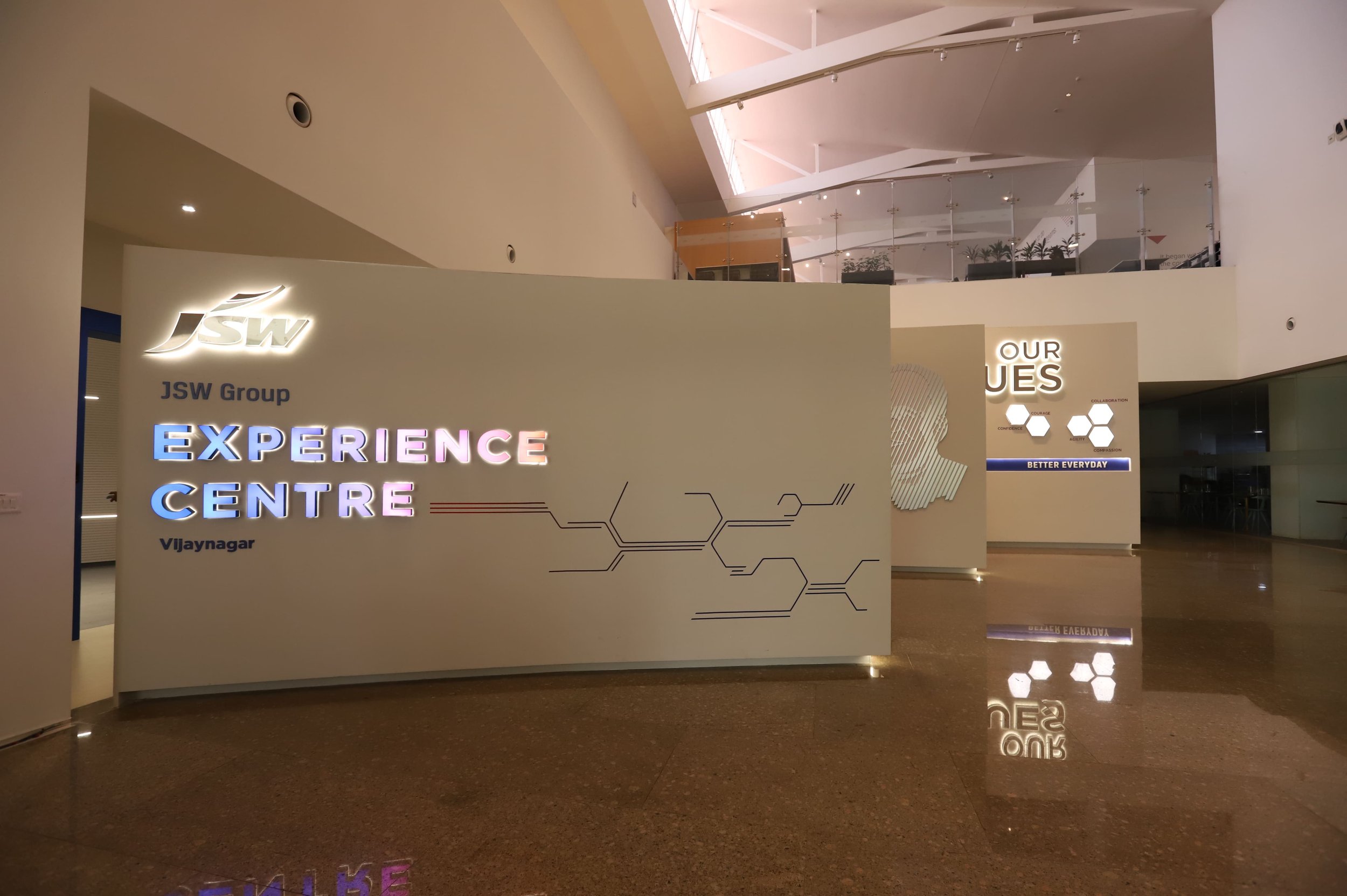JSW Experience Centre | Floating Canvas Company