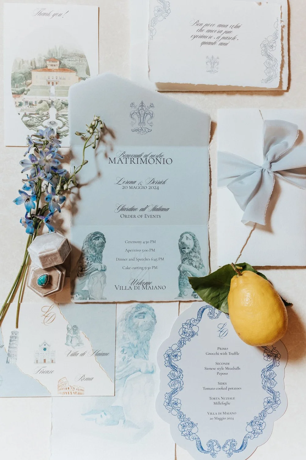 Unique Custom Watercolor Wedding Suites — Italian Weddings by Natalia
