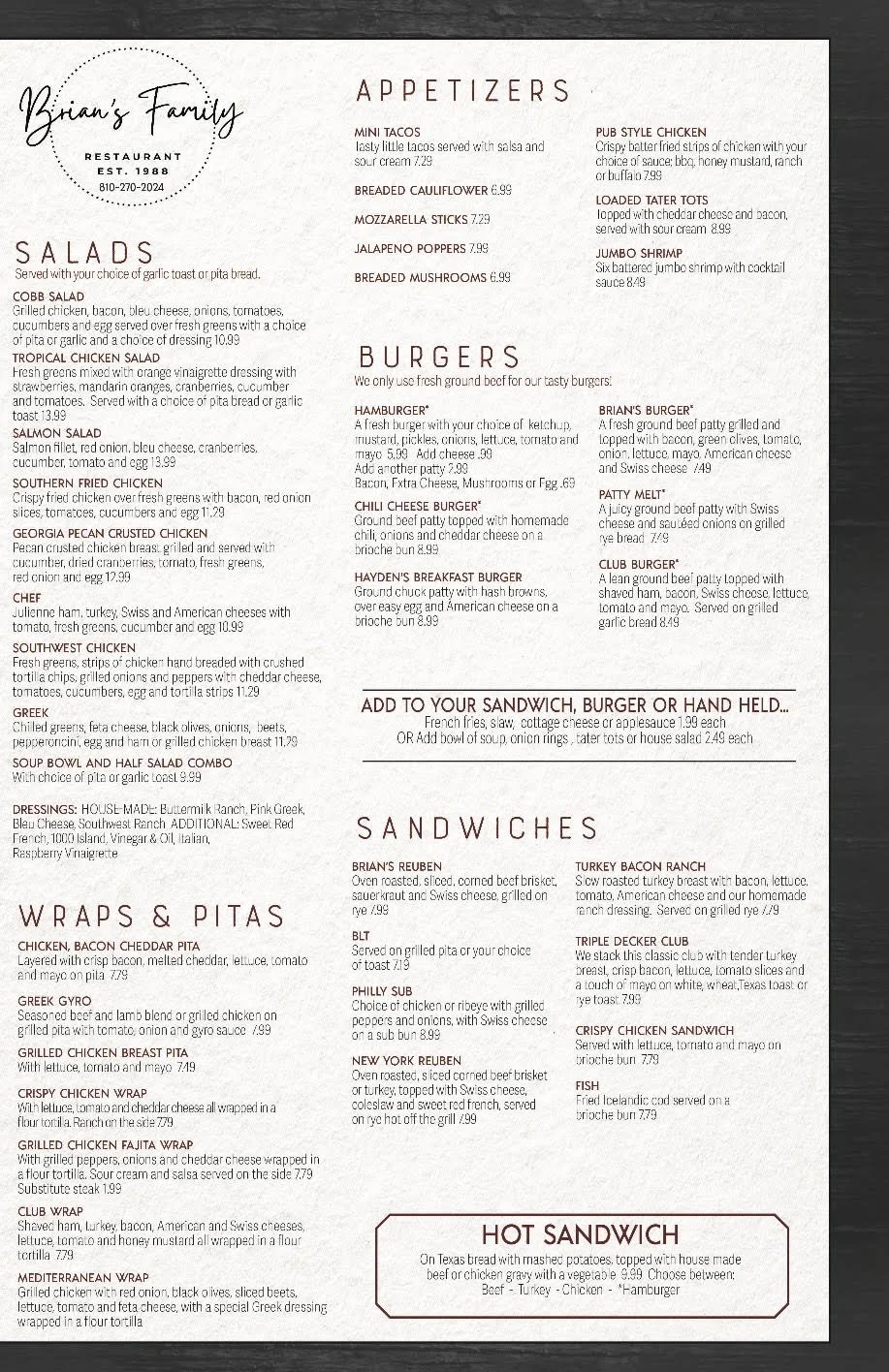 North Branch — Brian's Family Restaurant