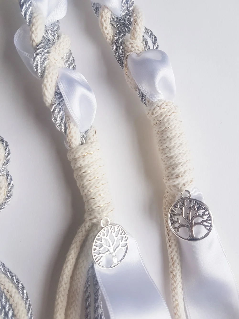 Decorative Infinity - Sage green Satin — Anamchara Handfasting Cords