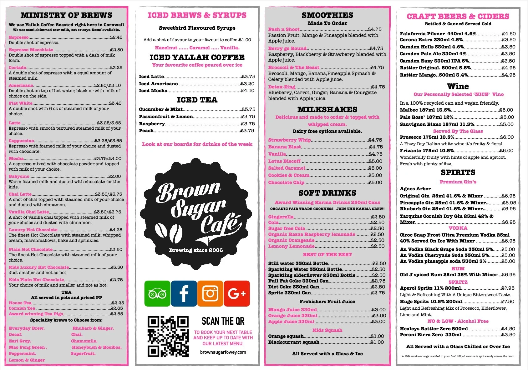 Our Menu's — Brown Sugar Cafe