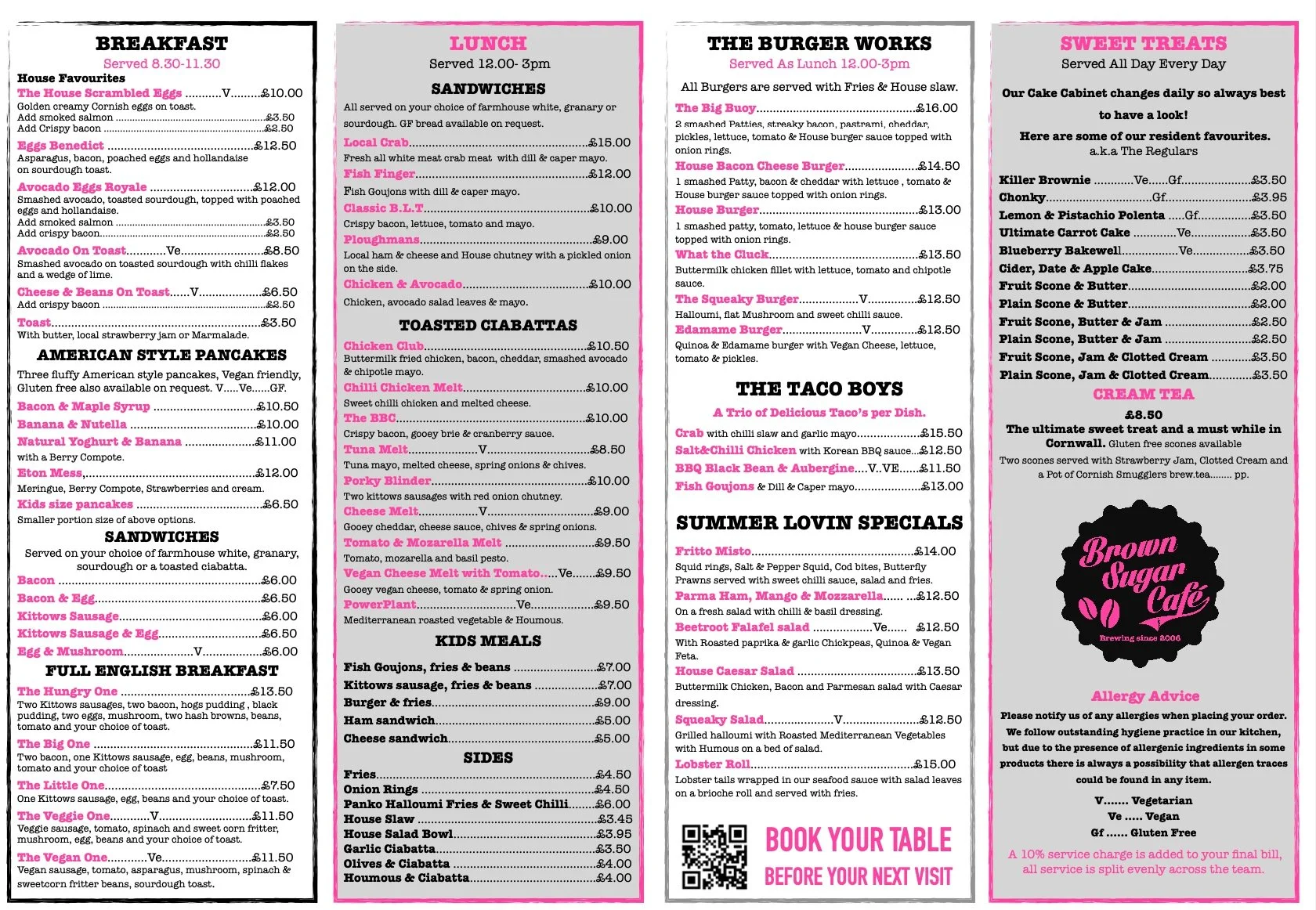 Our Menu's — Brown Sugar Cafe