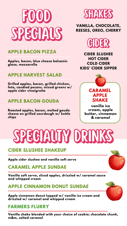 Menus — Dunneback Girls 2024