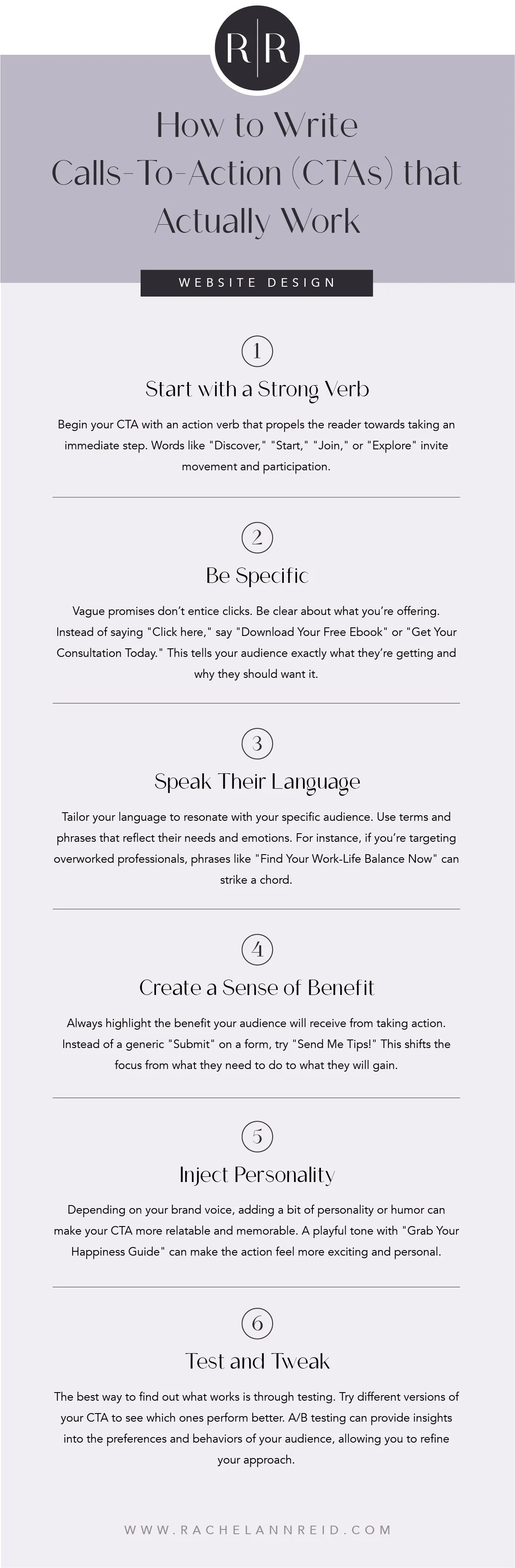 How to Write Calls-To-Action (CTAs) that Actually Work — Rachel Ann ...