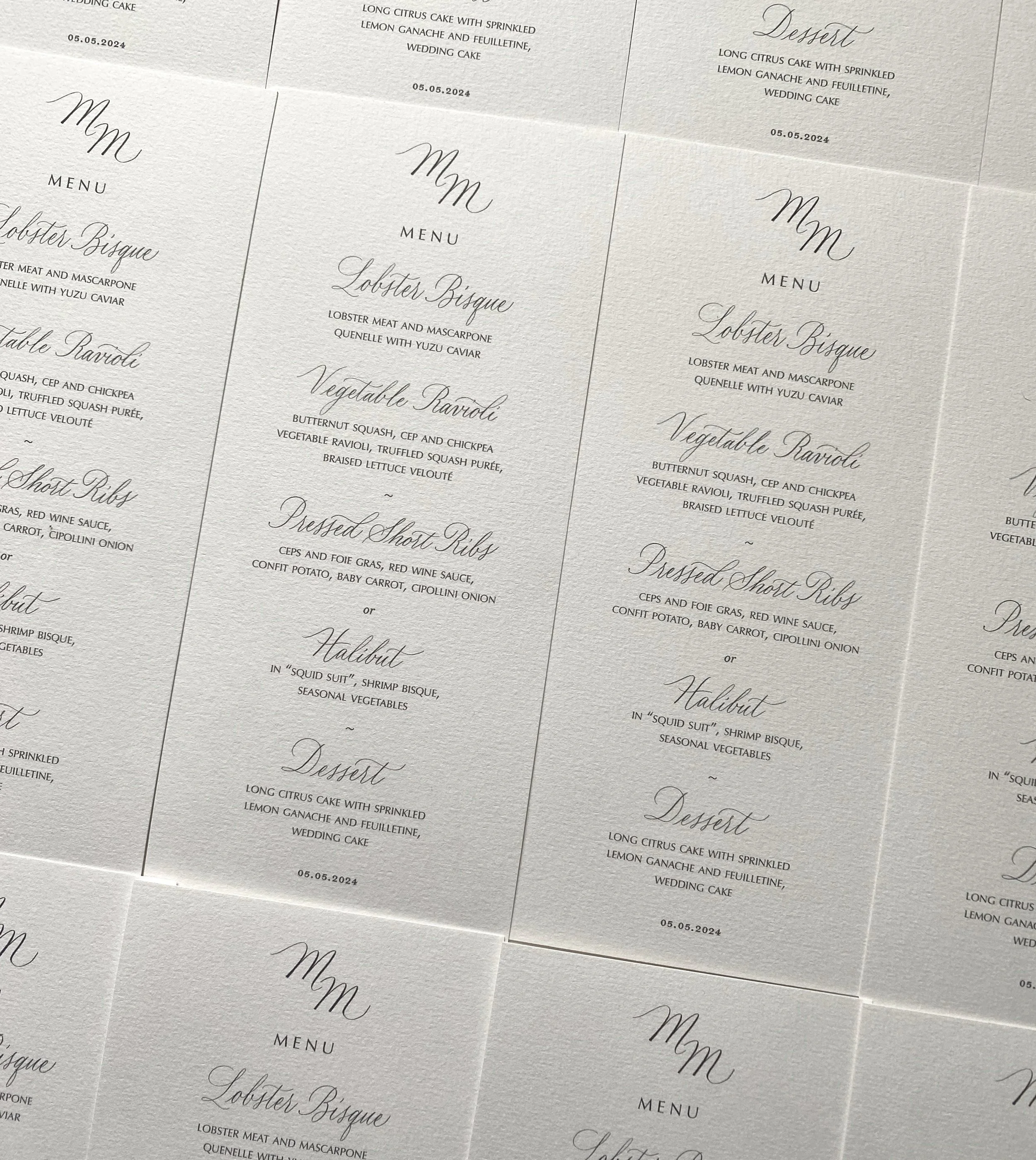 Custom Calligraphy Menus — Atelier Imagine Joy | Calligraphie et ...