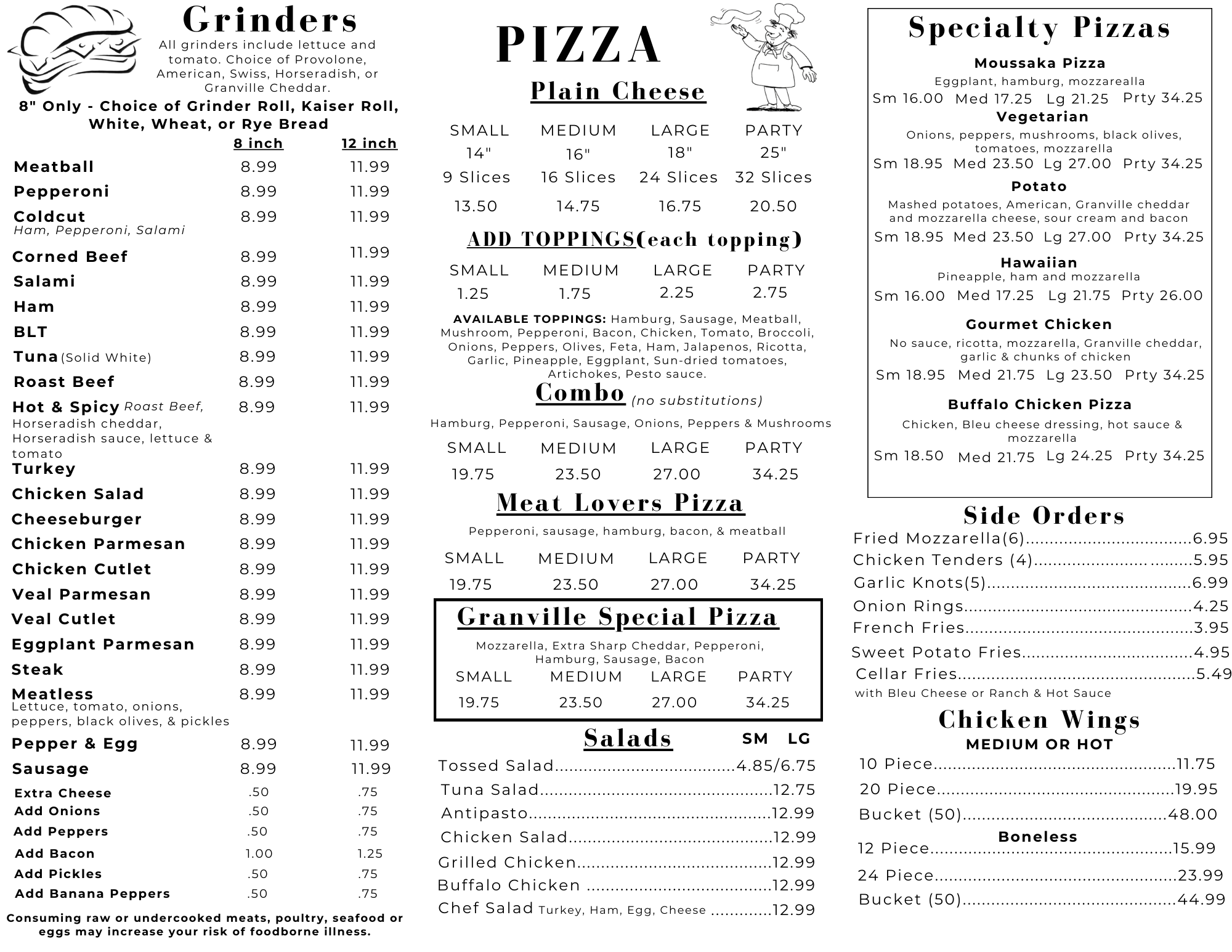 Menu — Granville Country Store