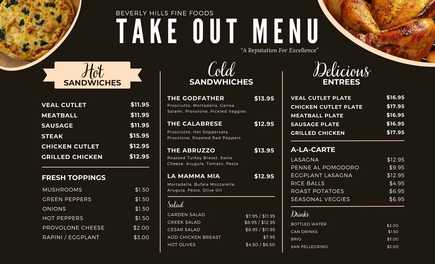 Menu 1 — Beverly Hills Fine Foods