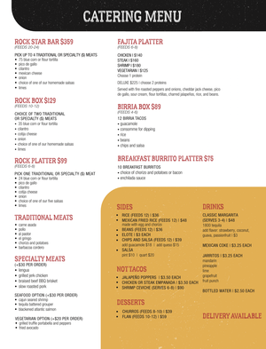 Catering — Taco Rock - Arlington, Oakton, Falls Church, Lorton & Alexandria