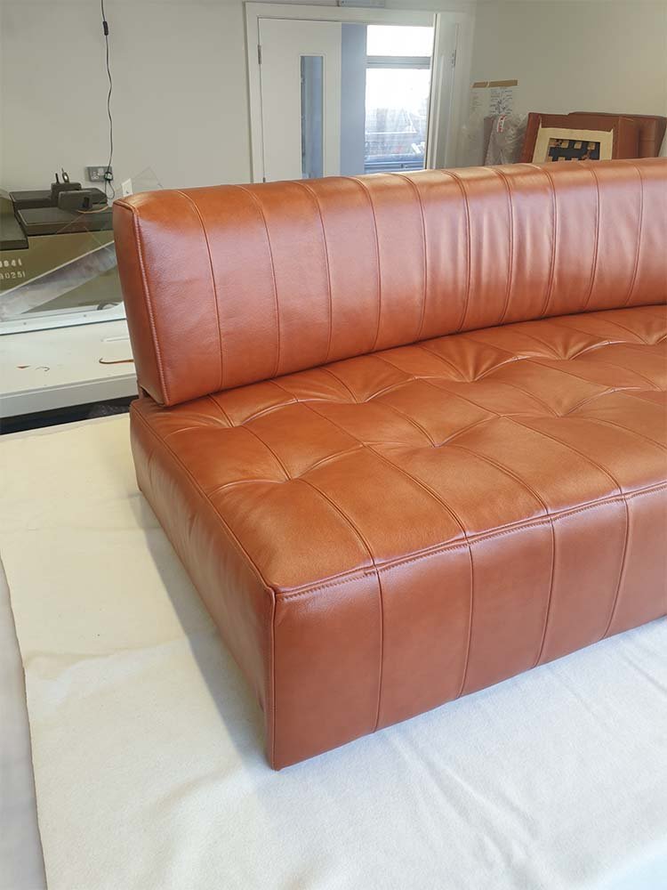 Reupholstered Leather Banquettes | Reception The Standard London ...