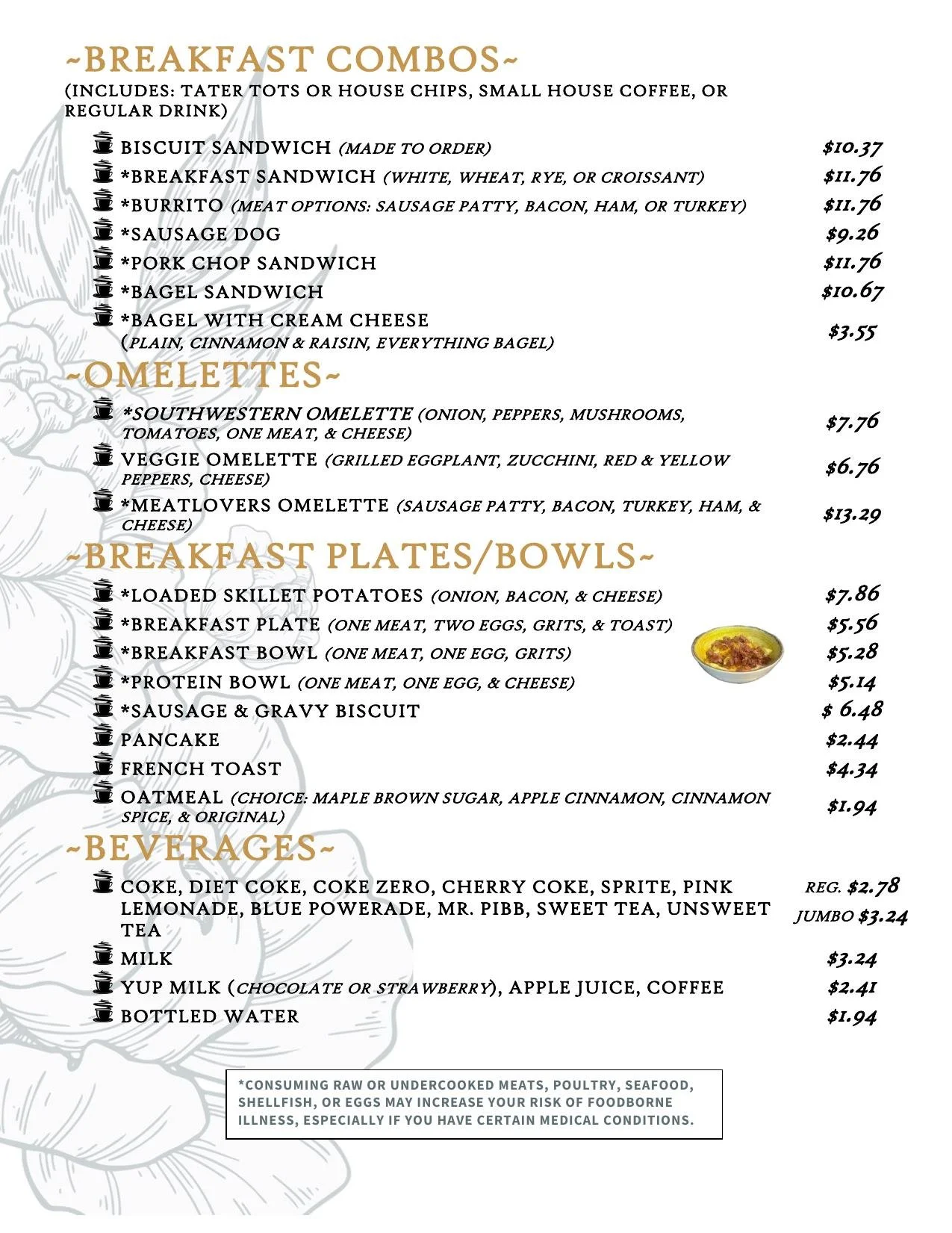 Menu — Common Ground