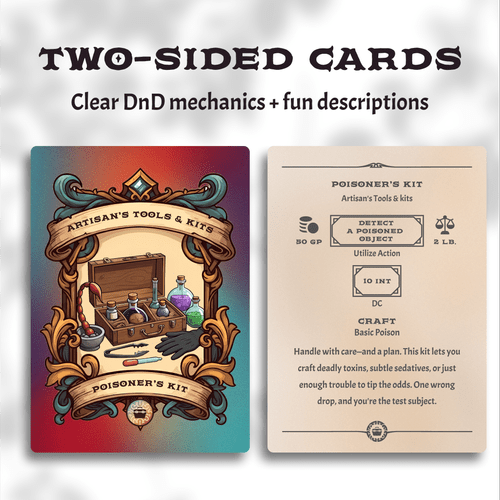 DnD 5e Weapon Cards – 38 Printable Item Cards with Simple & Martial ...