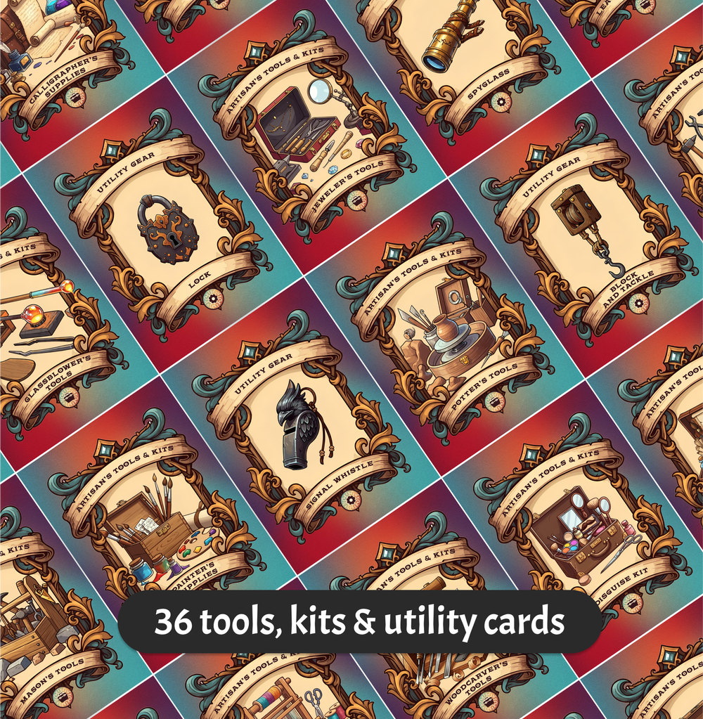 DnD 5e Weapon Cards – 38 Printable Item Cards with Simple & Martial ...