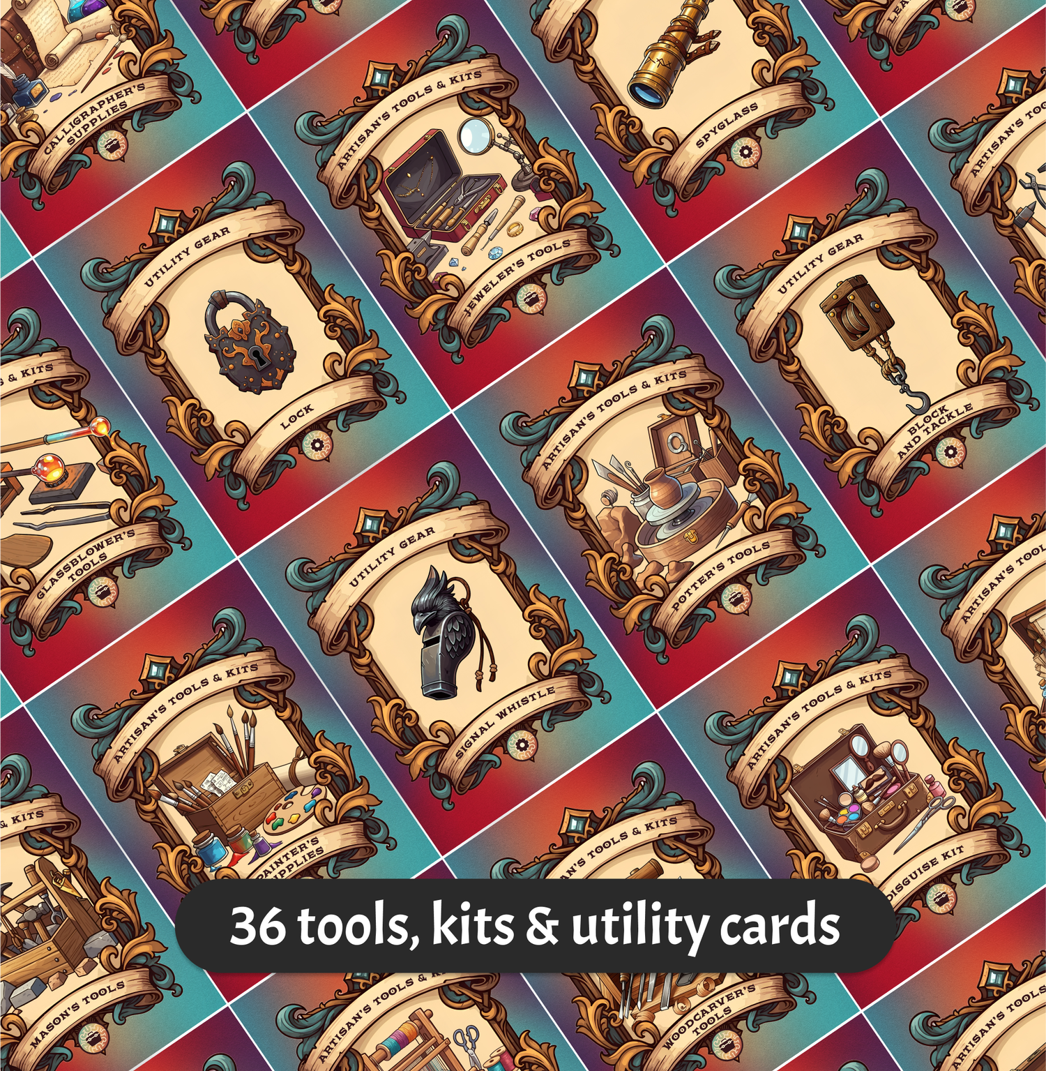DnD 5e Weapon Cards – 38 Printable Item Cards with Simple & Martial ...