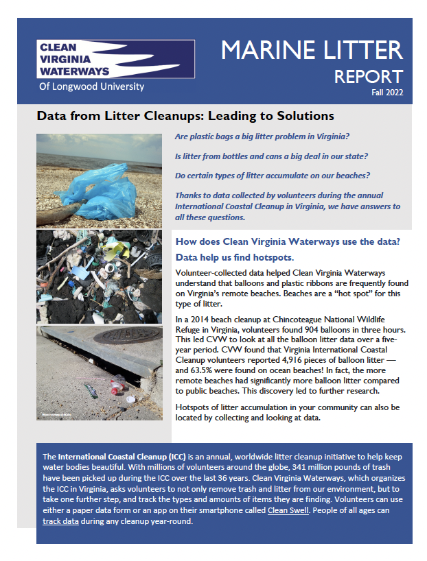 Research & Publications — Clean Virginia Waterways